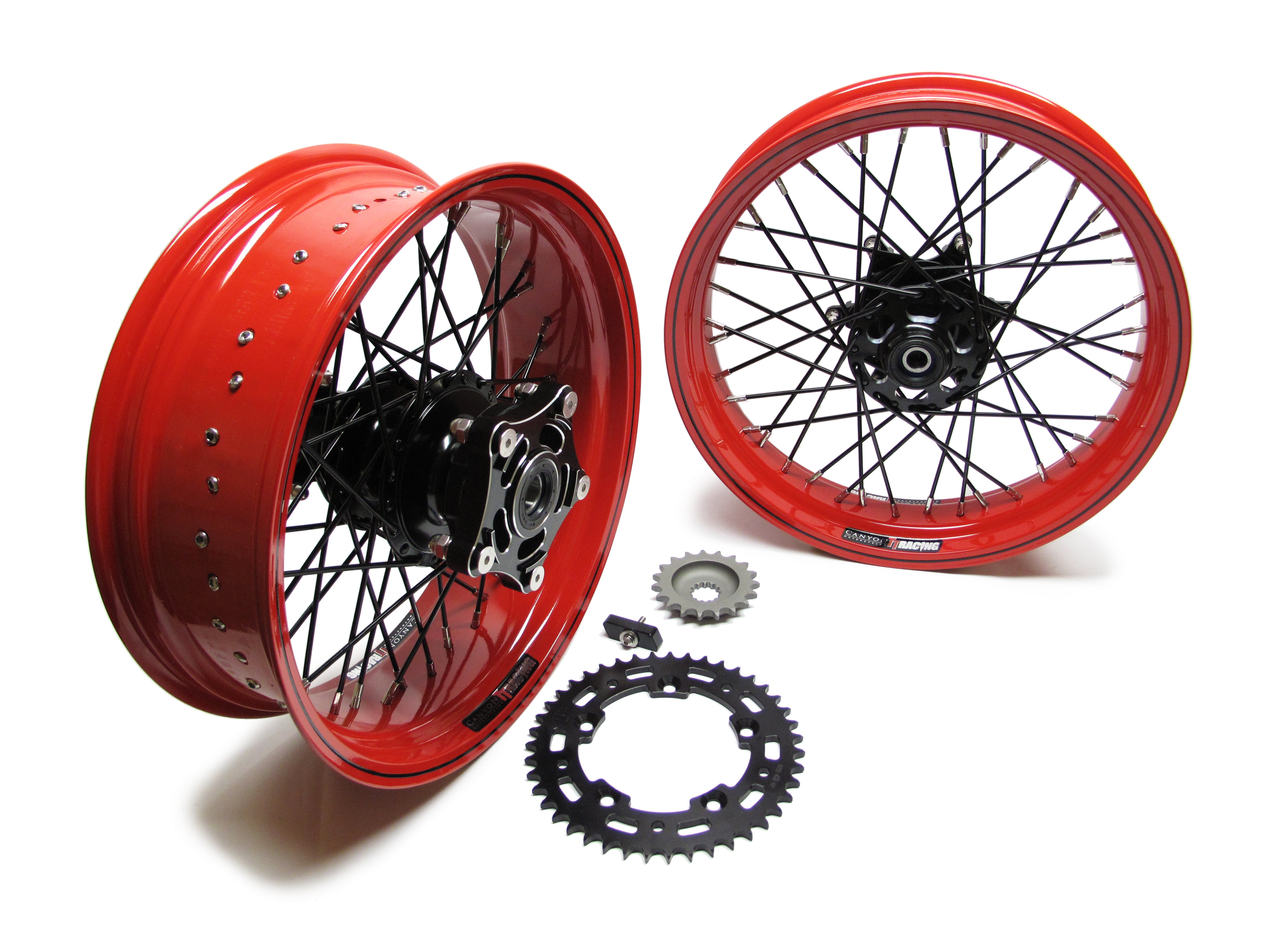 40 Spoke Alloy Stage 1 - Satin Black & Postal Red - Deposit | Canyon ...